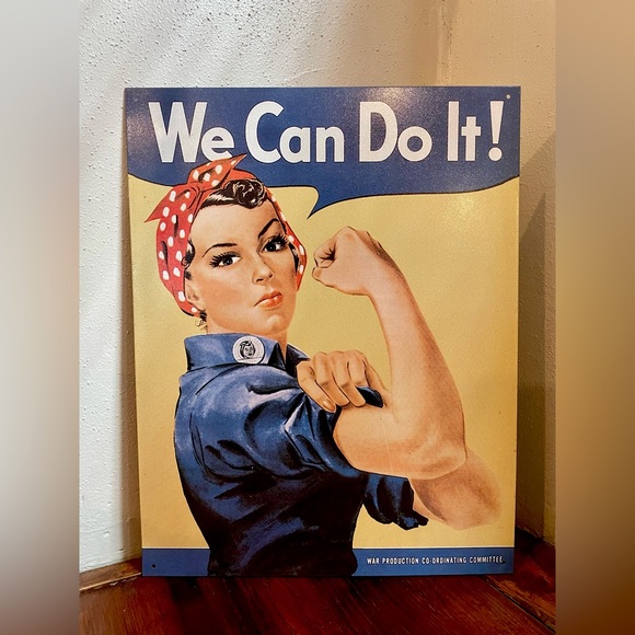 Wall Decor | Rosie The Riveter We Can Do It Metal Sign Vintage ...